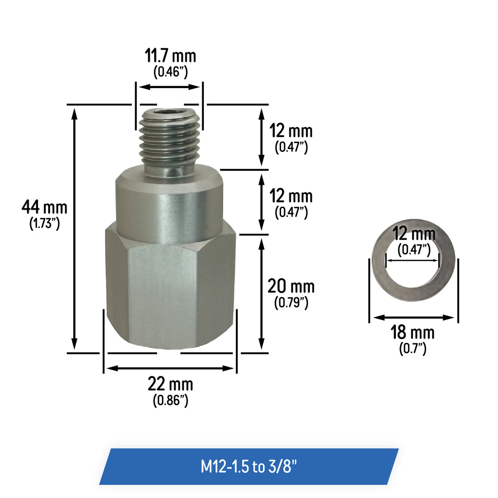 Coolant Temp Sensor Adapter for Chevy GM, LS Engine M12-1.5 to 3/8" NPT – Automotive Authority