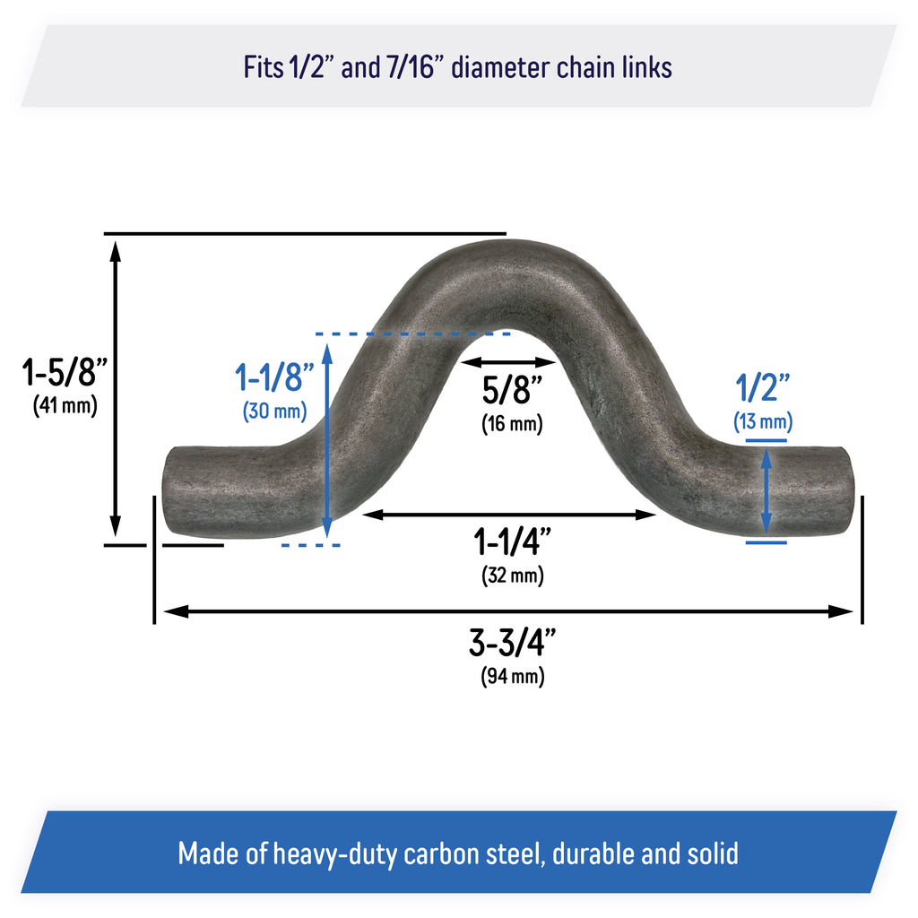 1/2" Bar Weld On Safety Chain Clips for Truck Trailer Hitch Chain Mount ...