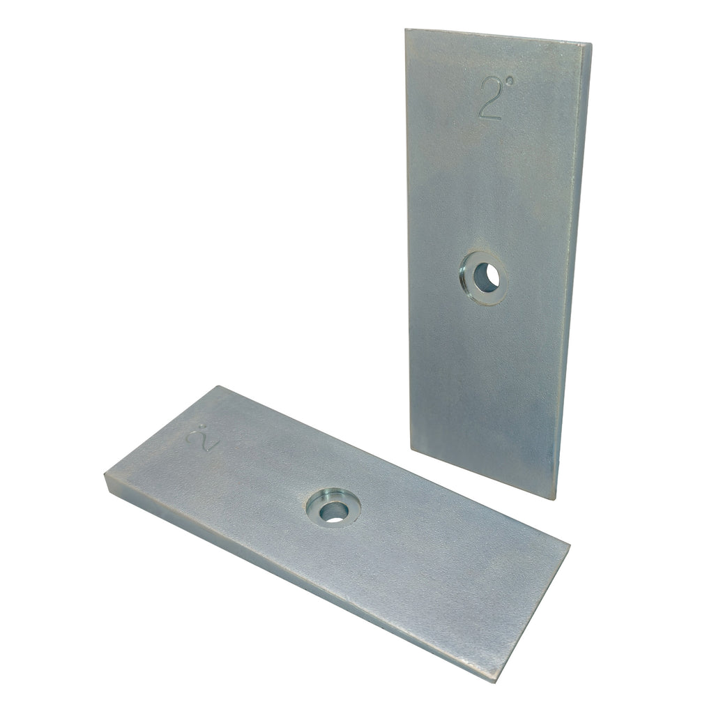 2" Wide Steel 2 Degree Shims Wedge for Pinion Angle or Caster - Set of ...
