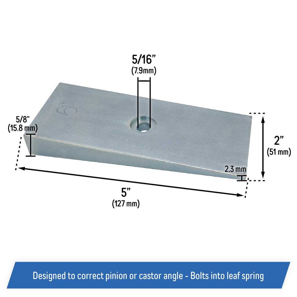 2" Wide Steel 6 Degree Shims Wedge for Pinion Angle or Caster - Set of ...