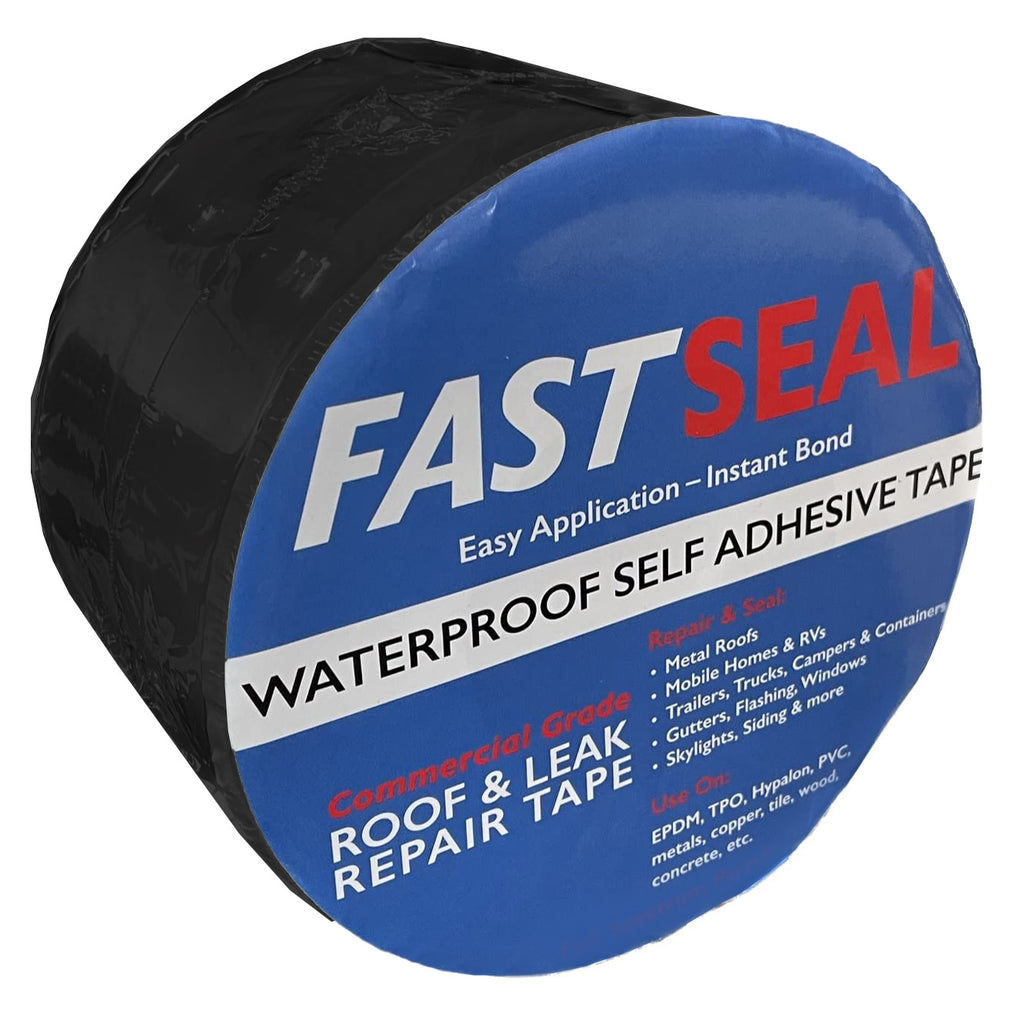 FastSeal Waterproof Roof Leak Repair Tape - Black 4" – Automotive Authority