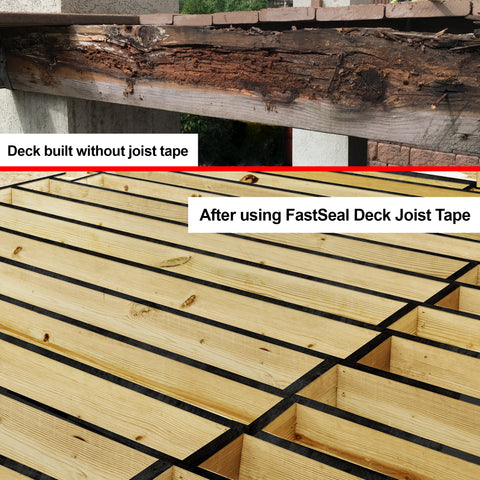 FastSeal Deck Joist Tape 1-5/8" x 100', Waterproof Weather Resistant S ...