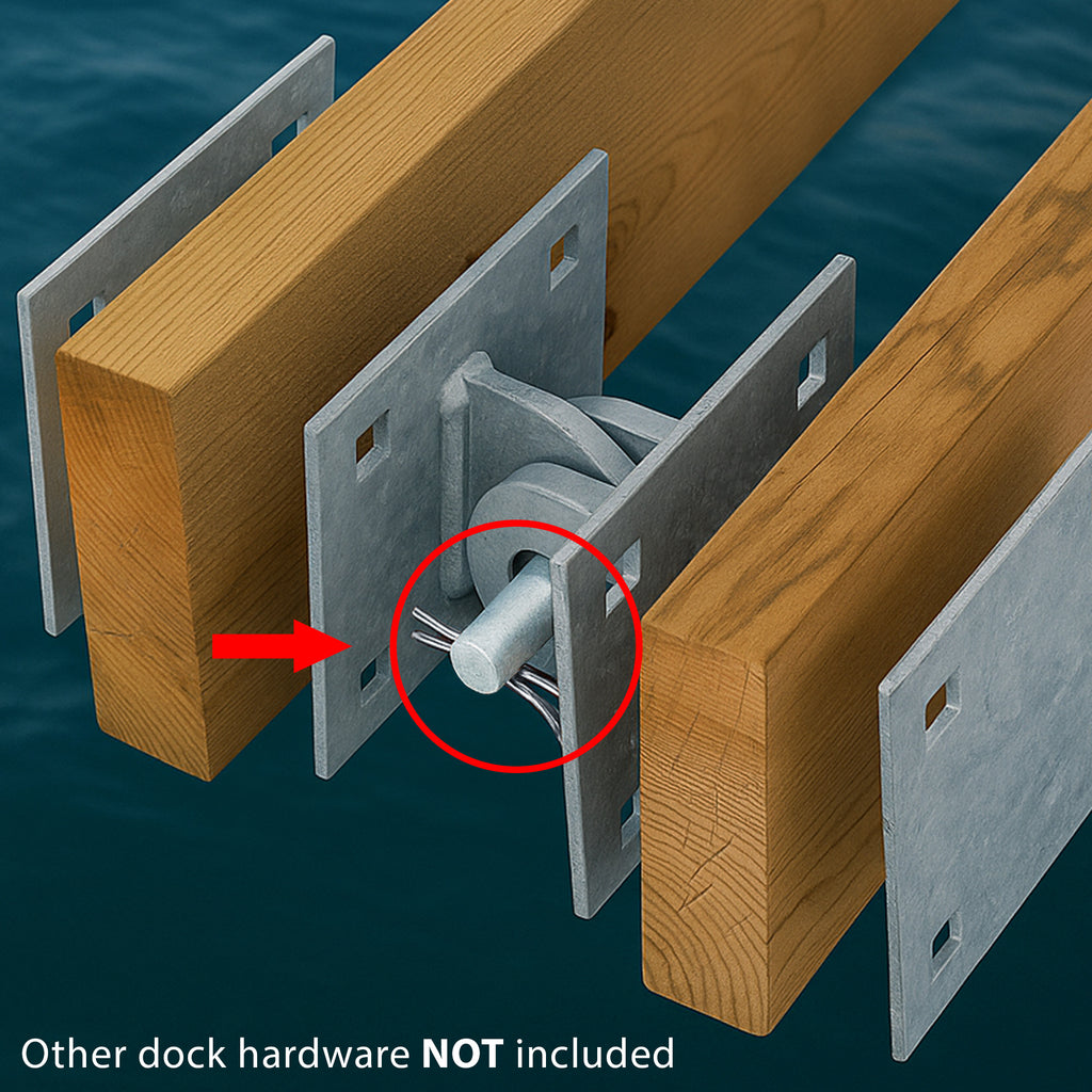 Floating Dock Hinge Connector Pin, 3-1/4" x 3/4" - Heavy-Duty ...