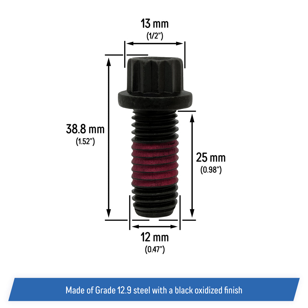 Driveshaft Yoke Bolts for Ford, Lincoln, Mercury M12-1.75x25 ...