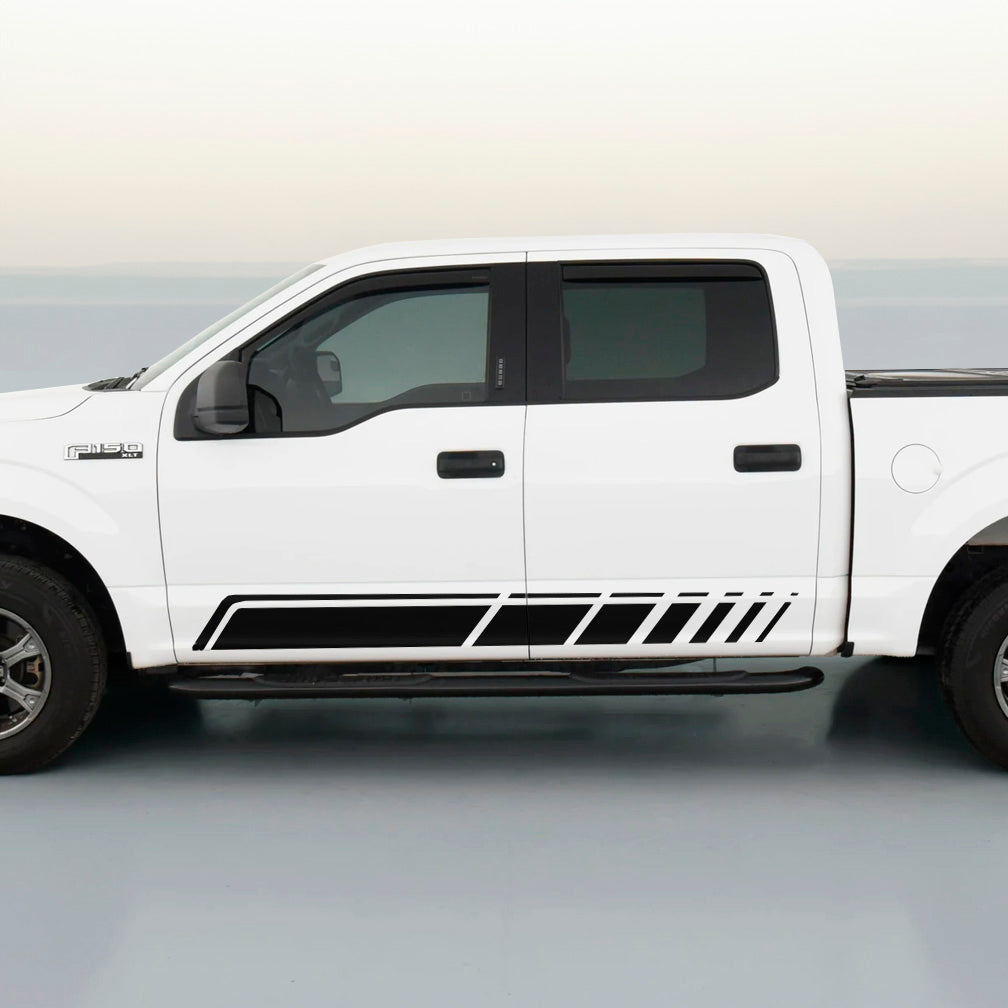 Ford F150 SUPERCREW Rocker Stripe Rally Racing Side Body Stripe Décalc ...