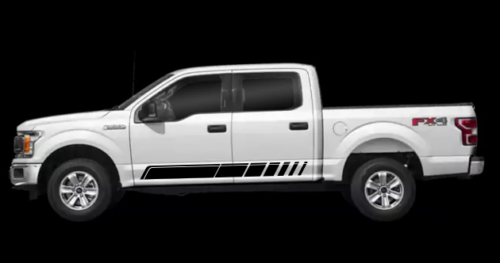 Ford F150 SUPERCREW Rocker Stripe Rally Racing Side Body Stripe Decal ...