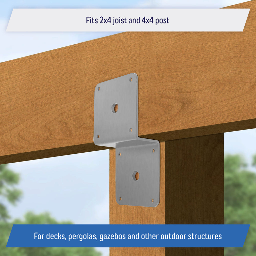 Galvanized Deck Joist Tie Plate Z Bracket for 2x4 Cross Joist 4x4 Post ...