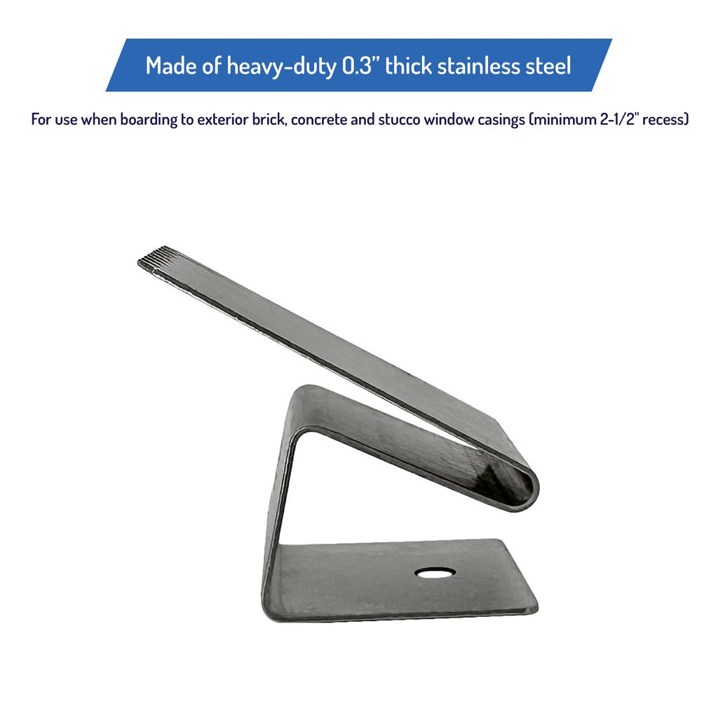 Hurricane Window Clips, Universal Fit 1/2", 5/8", 3/4" - Stainless ...