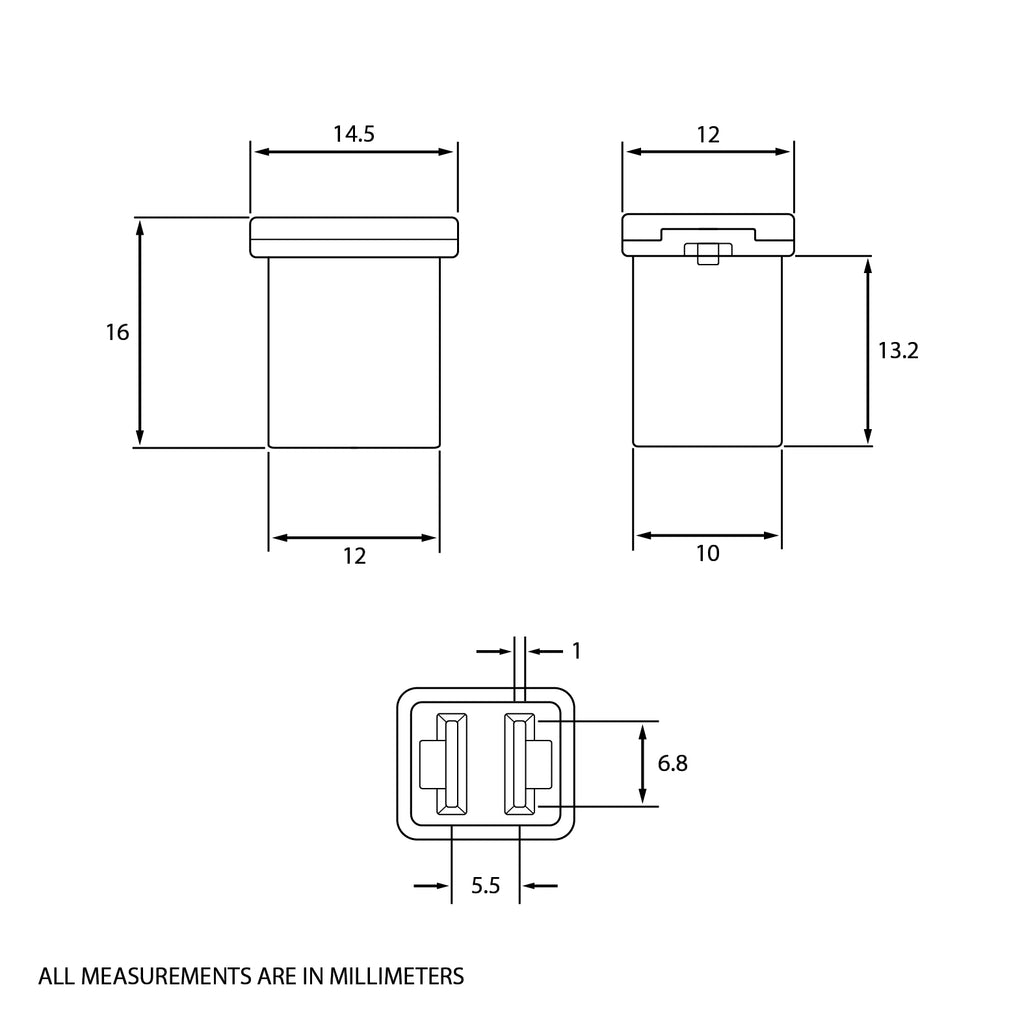 J-Case Low Profile (Mini) Fuse 20-60A for Pickup Trucks, Cars and SUVs ...