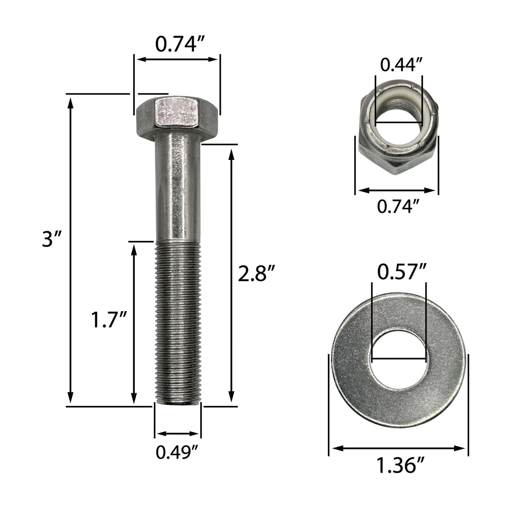 Jack Plate Bolt Kit for Mounting Outboard - BK-1-DP, BK1DP, 02-1729 ...