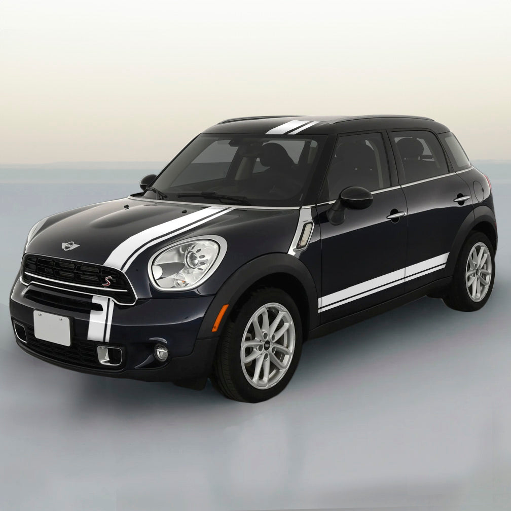 Mini Cooper Offset w/ Pin Stripe Bonnet, Boot and Rocker Racing Stripe ...