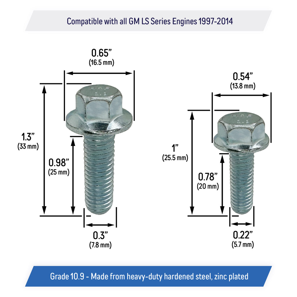 Oil Pump & Pickup Tube Bolt Kit for 1997-2014 Chevy, LS EnginesFuel ...