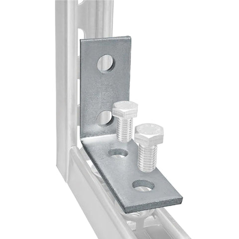 4 Hole, L Shaped 90 Degree Connector Bracket for All 1-5/8" Strut Chan ...