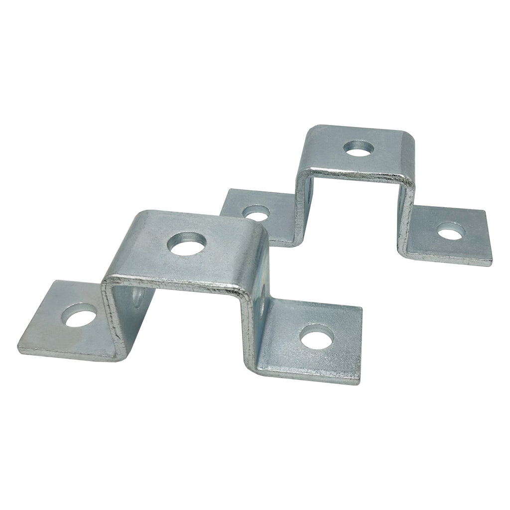 5 Hole, U Shaped Connector Bracket for All 1-5/8" Strut Channel - Heav ...