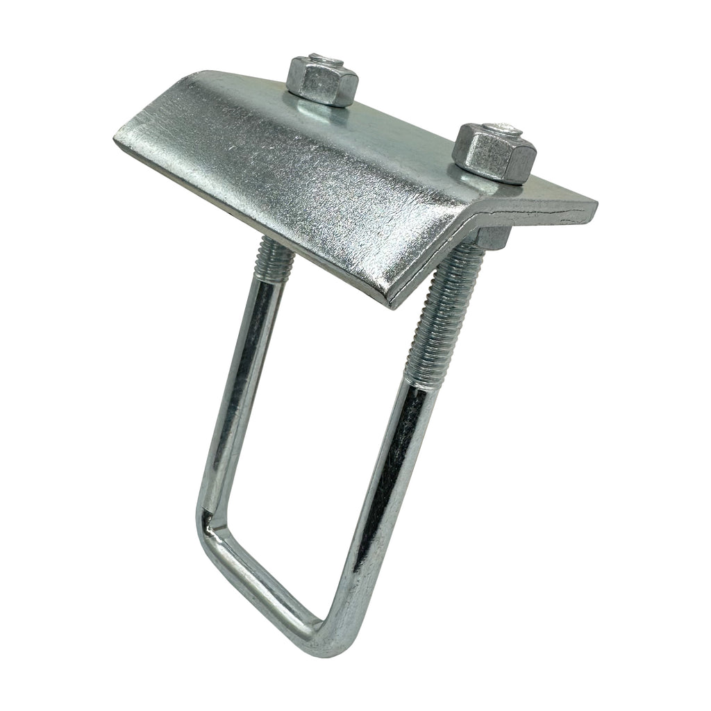 Strut to Beam Clamp with Square U-Bolt and Nuts, 2-7/16" - 3-1/4" Chan ...