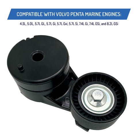 Serpentine Belt Tensioner for Volvo Penta 4.3-8.2L - 3860079 ...