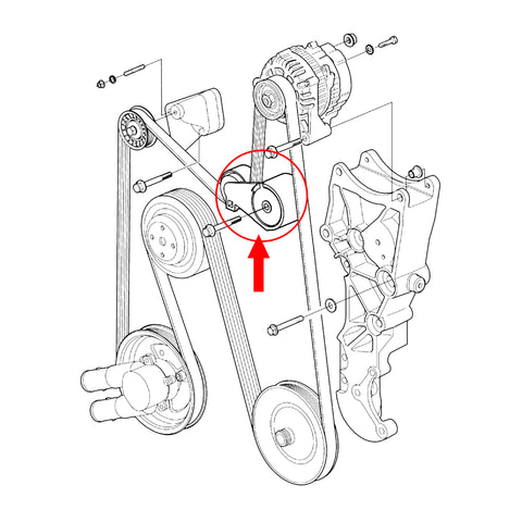 Serpentine Belt Tensioner for Volvo Penta 4.3-8.2L - 3860079 ...