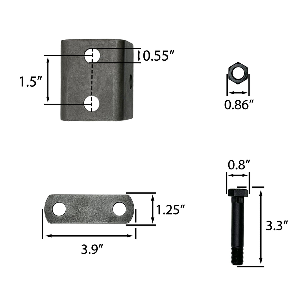 Single Axle Trailer Double Eye Leaf Spring Suspension Hanger Kit - 3,5 ...