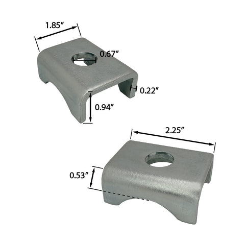 Trailer Axle Spring Perch Seats for 1-3/4" Round Tube Mount Pad, Steel ...