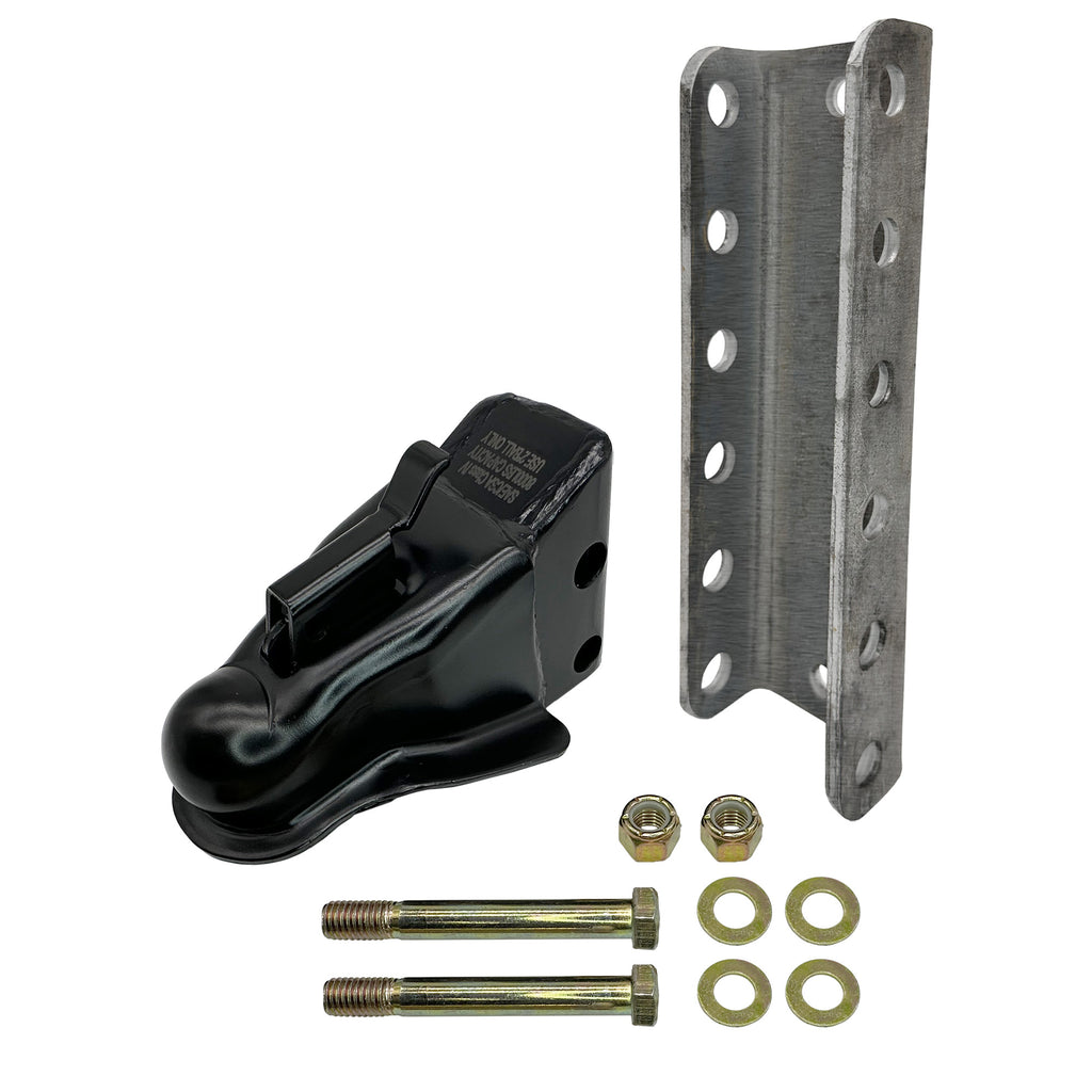 Trailer Coupler with 5-Position Adjustable Channel Bracket - 2" Ball ...