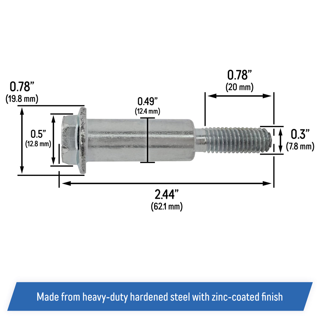 Wheel Axle Bolt for John Deere Walk-Behind Lawn Mowers M110801 - JA65 ...