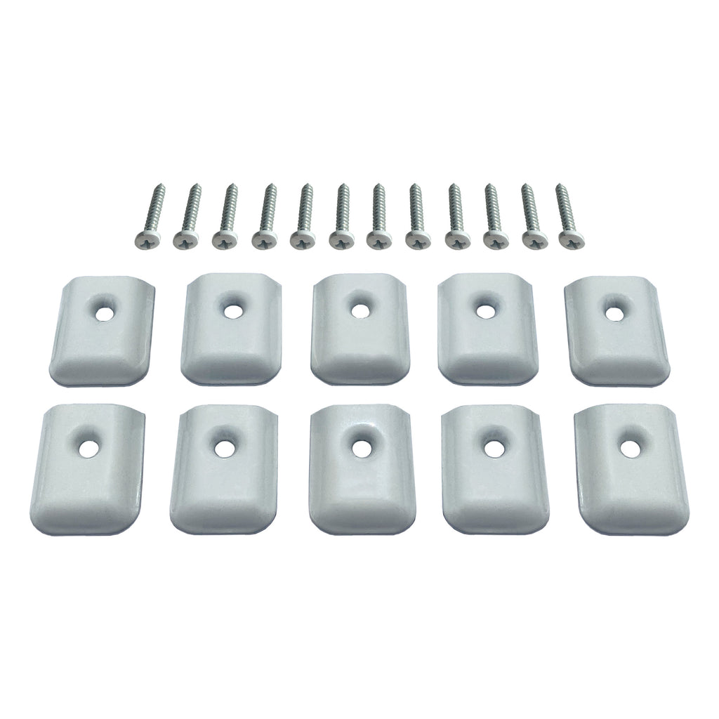 White RV Camper Trailer Aluminum Extrusion Flat End Cap for Vinyl Trim ...