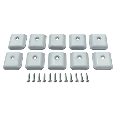 White RV Camper Trailer Aluminum Extrusion Flat End Cap for Vinyl Trim ...