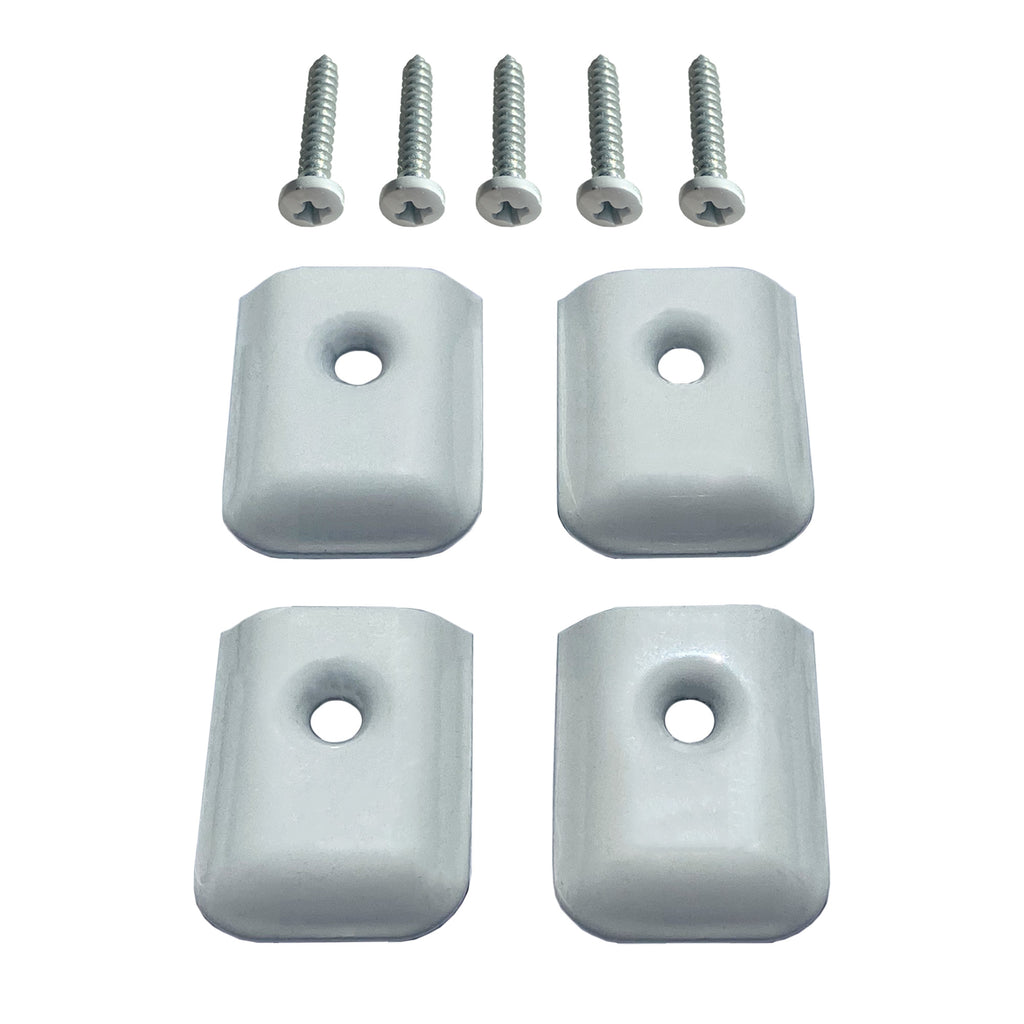 White RV Camper Trailer Aluminum Extrusion Flat End Cap for Vinyl Trim ...