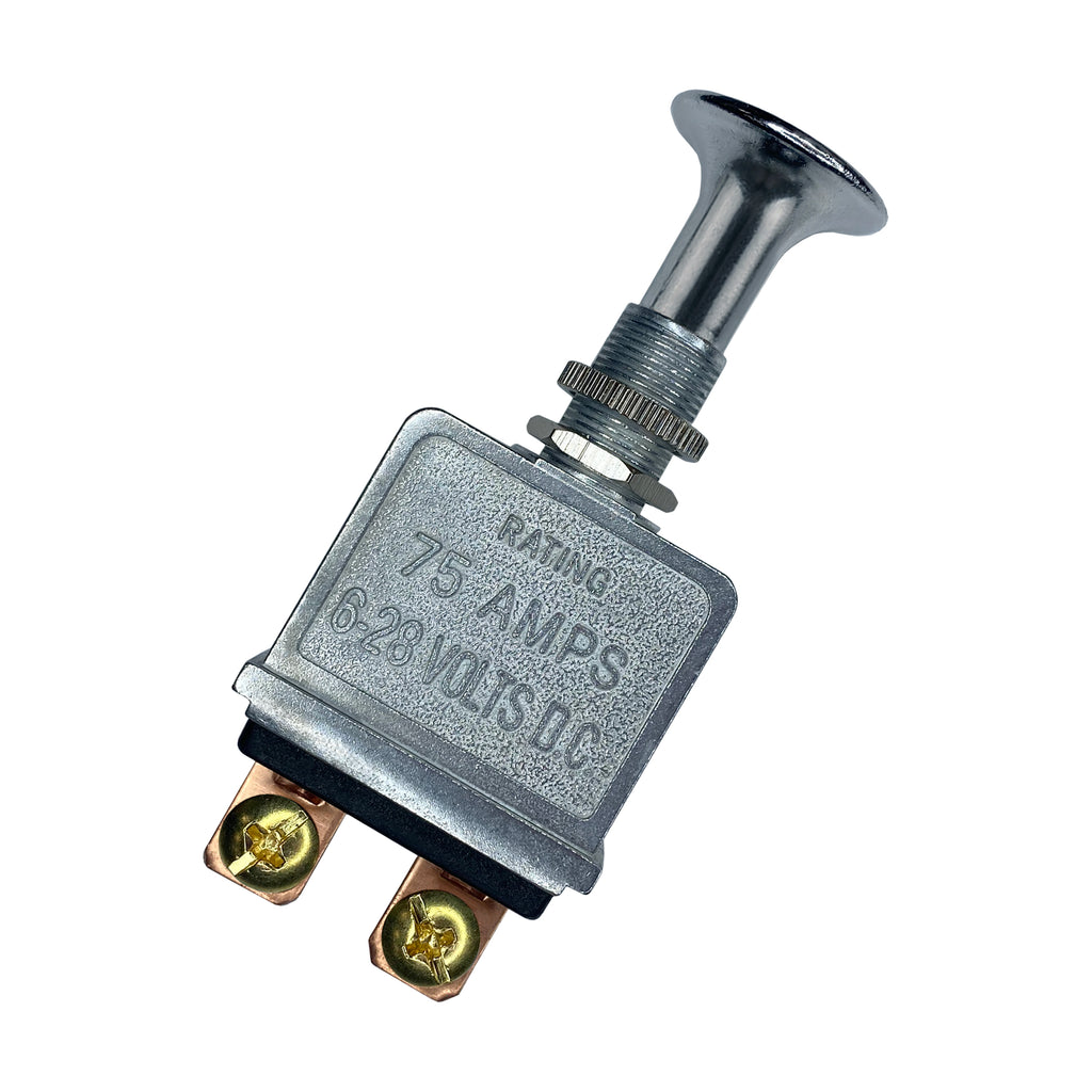 75 Amp Heavy Duty Push/Pull On-Off Switch 2 Terminal 6-28 Volts DC – Automotive Authority