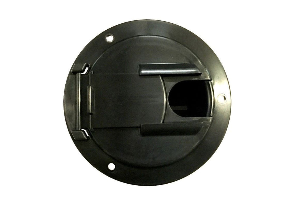 Black Electric Power Cord Round Cable Hatch 3.5" Cutout RV Trailer ...