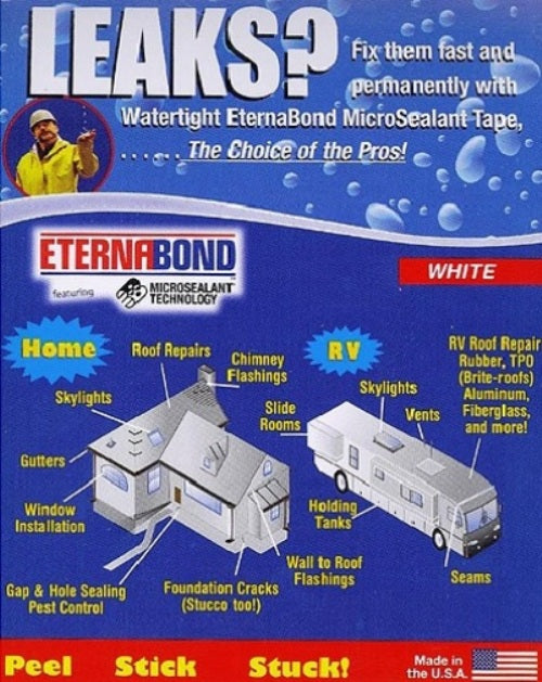 6" x 50' Eternabond WebSeal Roof Leak Repair Tape Patch Seal, WB-6-50 ...