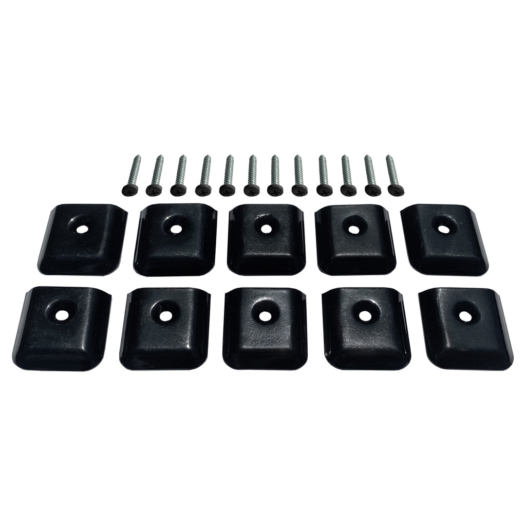 Black RV Camper Trailer Aluminum Extrusion Flat End Cap for Vinyl Trim ...
