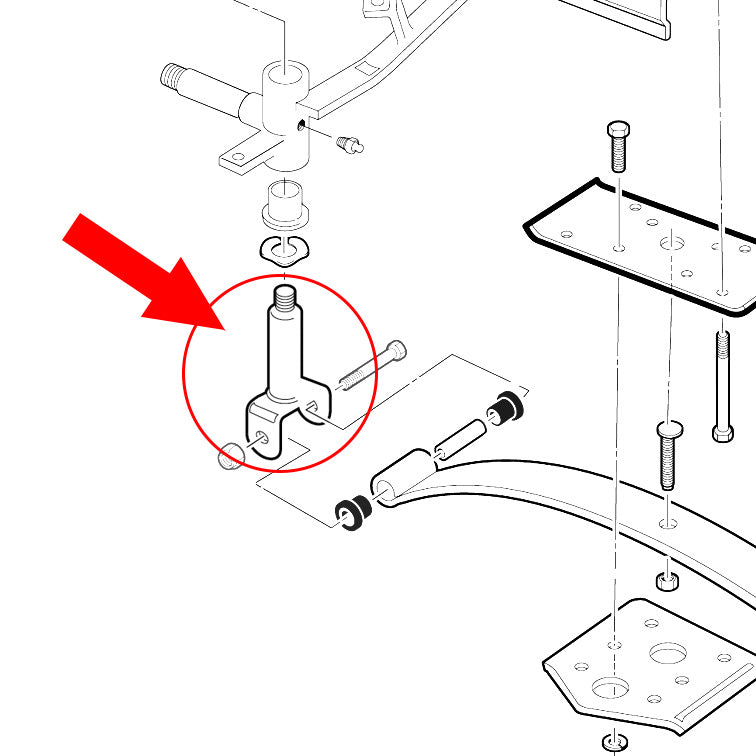 King Pin Assembly For Club Car DS Carryall 1981-Up 1016386 1010121 ...