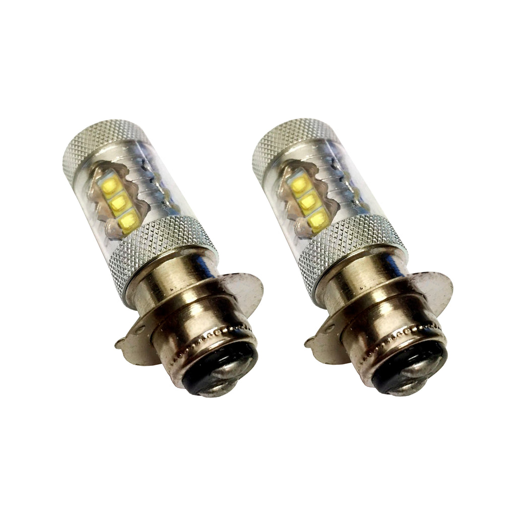 Yamaha White LED Headlights Bulbs 80W 1YT-84314-00-00, 1A2-84714-41-00 ...