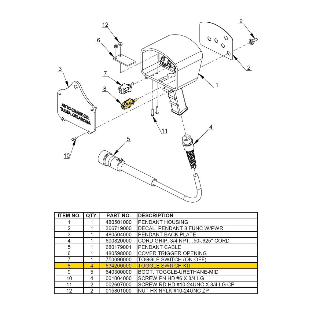 Toggle Switch Replacement For Auto Crane Fits All Pistol Grip Model Pe ...