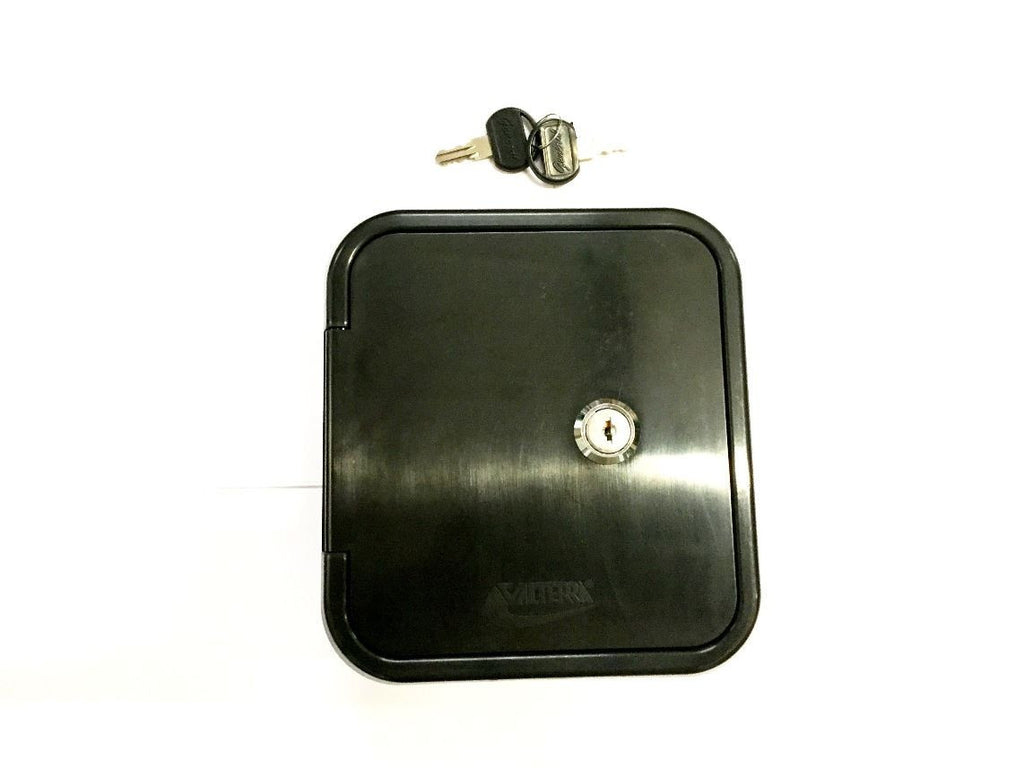 Valterra BLACK Gravity Water Hatch Fill Dish Lock Keys RV Trailer ...