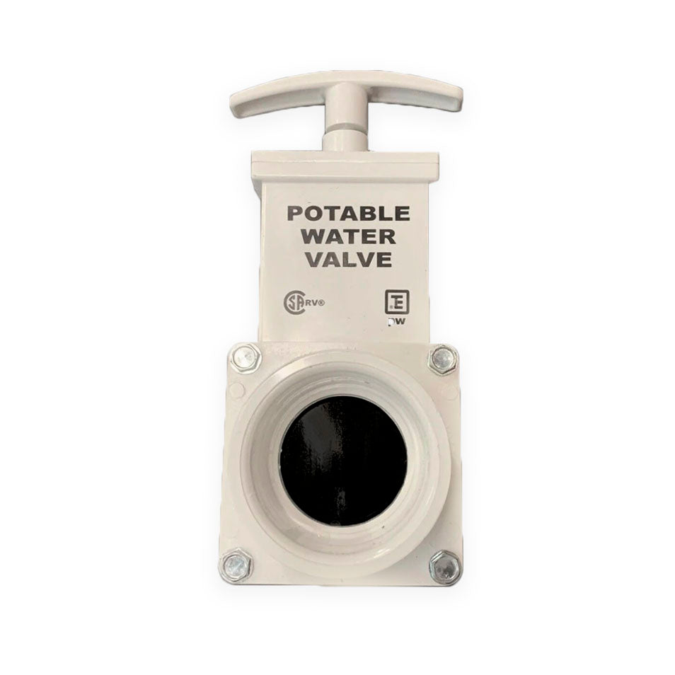 Valterra T1001APW Fresh Water Gate Valve Drain Valve 1.5", White ...