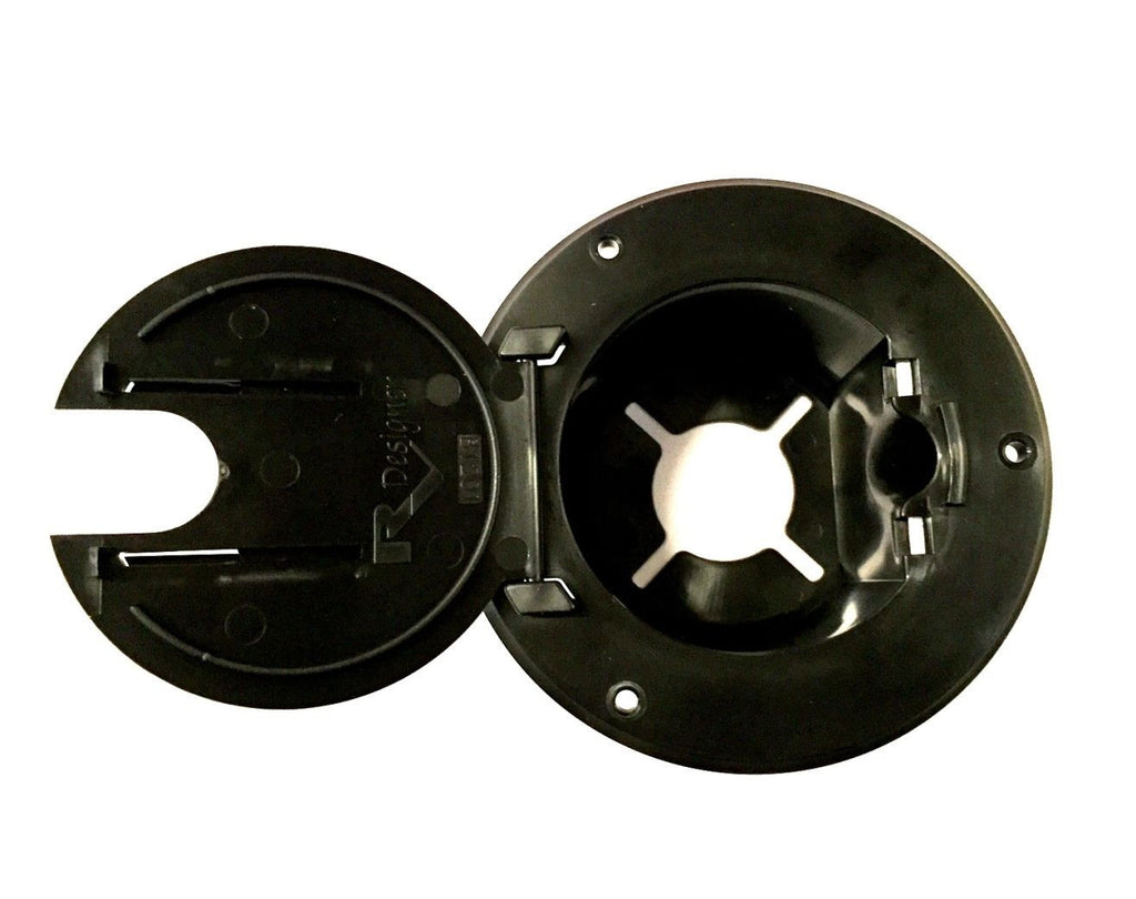 Valterra BLACK Electric Power Cord Small Round Cable Hatch 3" Cutout ...