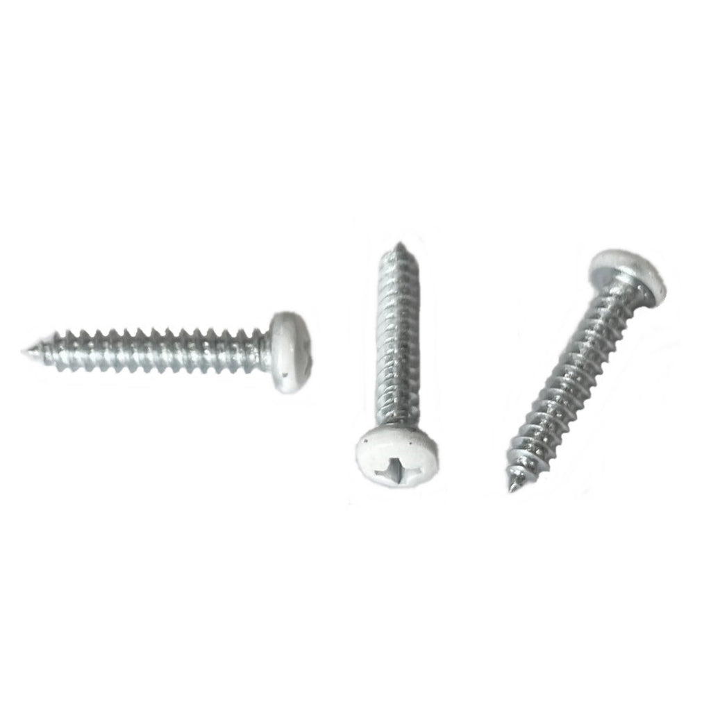 #8 x 1" White Pan Head Metal RV Screws | Phillips Drive | 1 Inch RV In ...