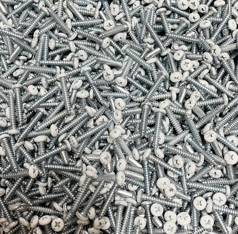 #8 x 1" White Pan Head Metal RV Screws | Phillips Drive | 1 Inch RV In ...