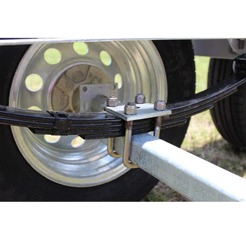 U Bolts & Plate Kit for Boat Trailer Axle Leaf Springs Galvanized Zinc ...