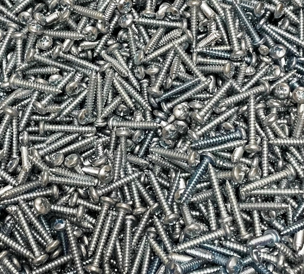 #8 x 1" Zinc Pan Head Metal RV Screws | Phillips Drive | 1 Inch RV Int ...